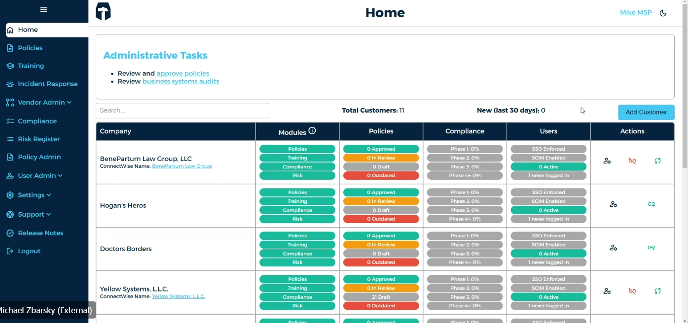 User Guides | Add First Client – Blacksmith Infosec | Compliance-as-a ...